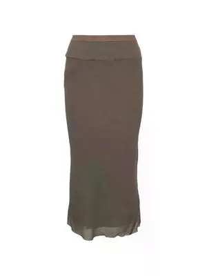 Rick Owens Knee Bias Midi Skirt - Grey