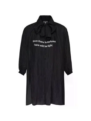 Yohji Yamamoto Slogan-print Shirt - Black