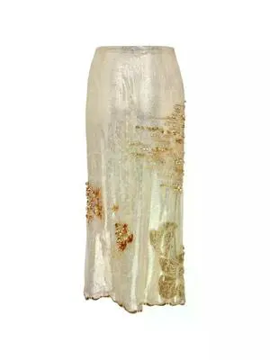 Biyan Sequin-embellished Tulle Skirt