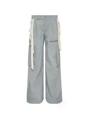 Hache Layered Tie-detail Trousers - Blue