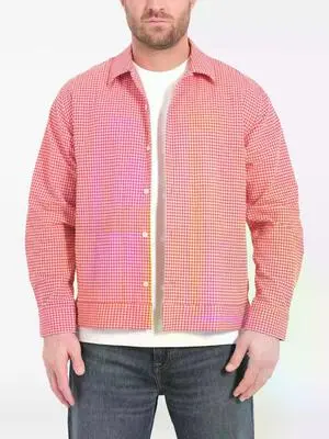 Nn07 Reed Checked Button Shirt - Red