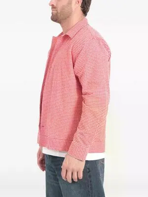 Nn07 Reed Checked Button Shirt - Red