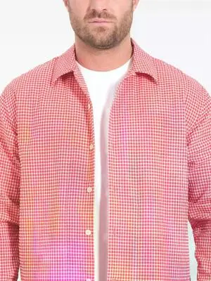 Nn07 Reed Checked Button Shirt - Red