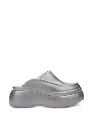 Marc Jacobs X Melissa Logo-embossed Platform Mules - Silver