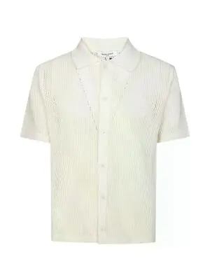 Maison Kitsuné Open-work Button-down Shirt