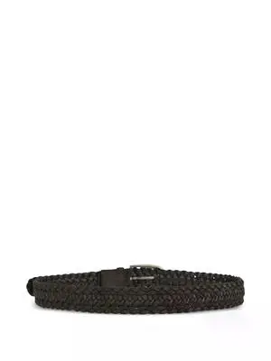 Zegna Braided Leather Belt