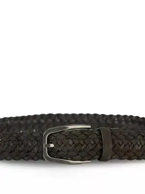 Zegna Braided Leather Belt