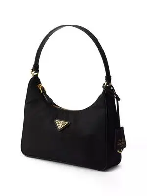 Prada Re-edition 2005 Triangle-logo Shoulder Bag - Black
