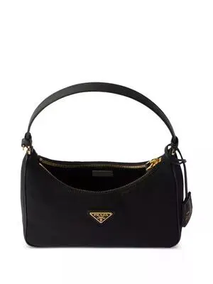 Prada Re-edition 2005 Triangle-logo Shoulder Bag - Black