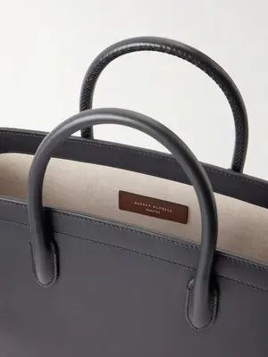 Dunhill Century 33 Patina-leather Tote Bag - Black
