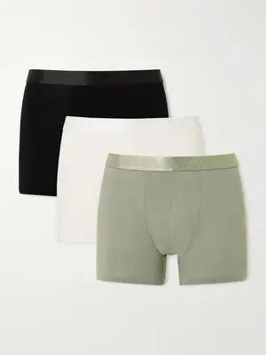 CDLP Three-pack Stretch-lyocell Boxer Briefs - Multi