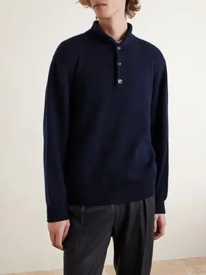 UMIT BENAN Francis Cashmere Polo Sweater