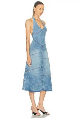 EB DENIM Delphi Pieced Halter Dress