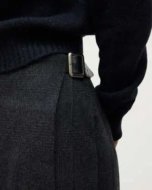 Johnstons Of Elgin Collaboration Long Pleated Wool And Cashmere Kilt