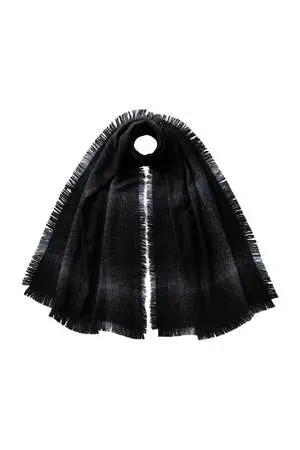 Johnstons Of Elgin Blurred Bouclé Scarf - Black