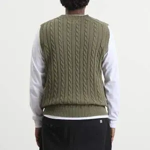 BEAMS Cable Knit V-neck Vest