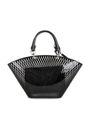 TOM FORD Cut Out Patent Leather Medium Panier Bag
