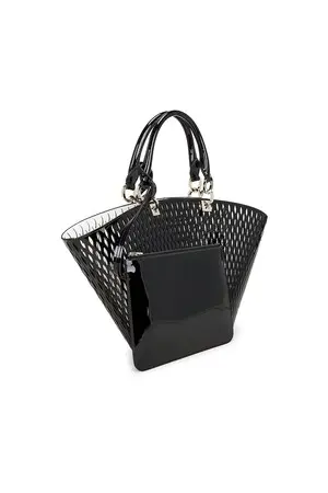 TOM FORD Cut Out Patent Leather Medium Panier Bag