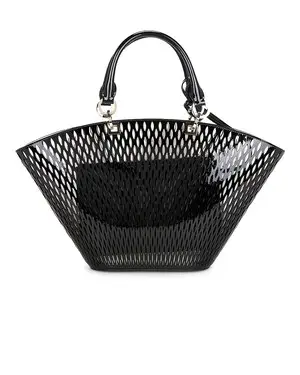 TOM FORD Cut Out Patent Leather Medium Panier Bag
