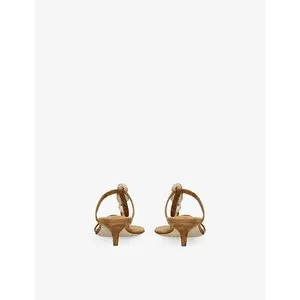 Christopher Esber Sundial Seashell Suede Heeled Sandals
