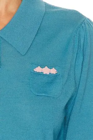 Sandy Liang Polo Sweater - Blue