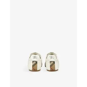 Burberry Knight Leather Trainers - Beige
