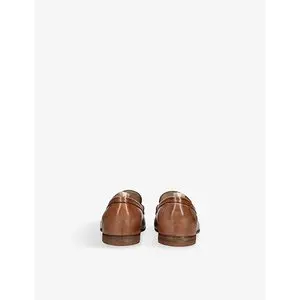 Officine Creative Badge Leather Loafers - Tan