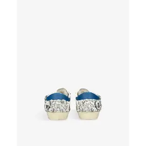 GOLDEN GOOSE Super Star Crystal-embellished Leather Low-top Trainers