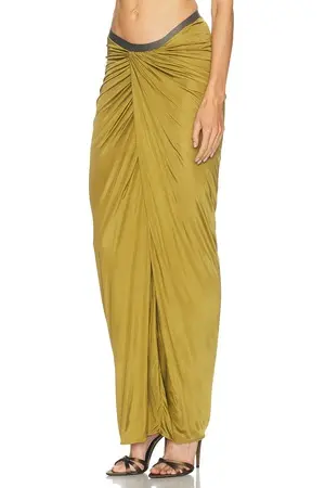 Atlein Draped Long Skirt