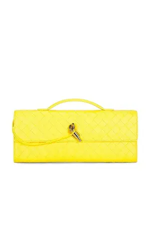 Bottega Veneta Andiamo Clutch - Daffodil & Muse Brass