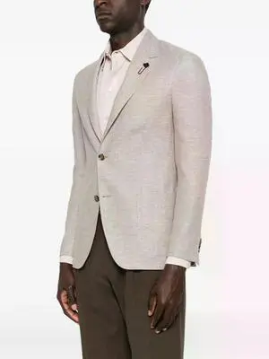 LARDINI Flap-pocket Blazer - Grey
