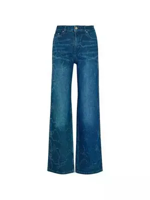 LoveShackFancy Dessa Embellished Jeans - Blue