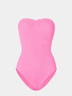 Hunza G Hunza G Brooke Coverage One-Piece Swimsuit Crinkle Bubblegum