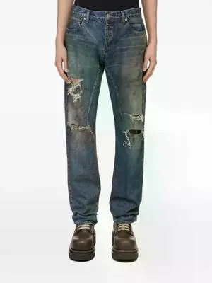 Rick Owens Distressed Jeans - Blue