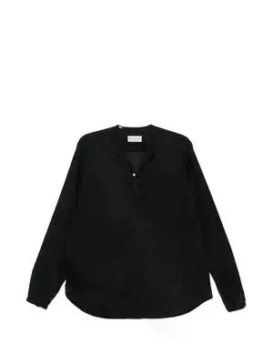 PAURA Euclide Buttoned Long-sleeve Shirt - Black