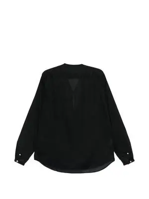 PAURA Euclide Buttoned Long-sleeve Shirt - Black