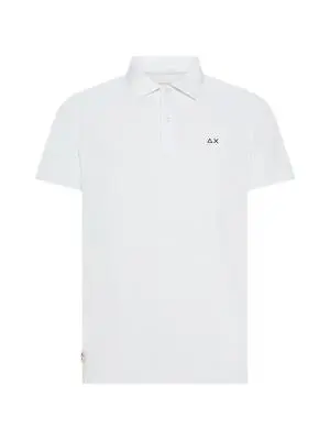 SUN 68 Logo-patch Short-sleeve Polo Shirt - White