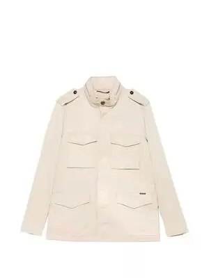 MOORER Denver Buttoned Pocketed Jacket - Neutrals