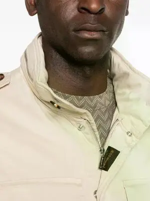 MOORER Denver Buttoned Pocketed Jacket - Neutrals