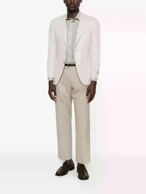 Canali Chest-pocket Blazer - Neutrals