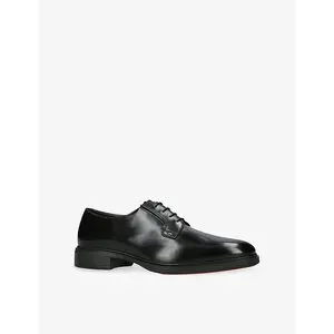 Santoni Leather Derby Shoes - Black