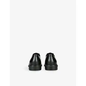 Santoni Leather Derby Shoes - Black