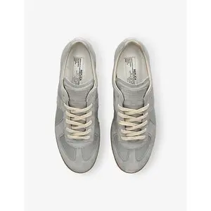 MAISON MARGIELA Replica Panelled Leather Trainers - Grey/light