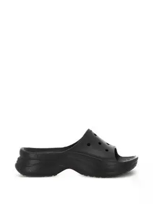 CROCS Bae Perforated Slides - Black