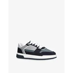 ARNE Leather And Mesh Trainers - Blue Other