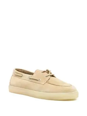 SUMMERY COPENHAGEN Embossed-logo Boat Shoes - Neutrals