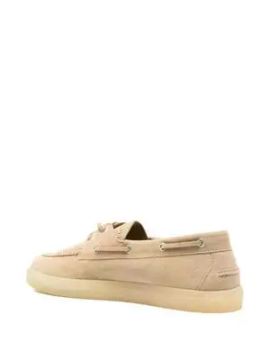 SUMMERY COPENHAGEN Embossed-logo Boat Shoes - Neutrals