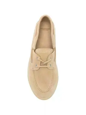 SUMMERY COPENHAGEN Embossed-logo Boat Shoes - Neutrals