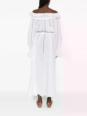 LES FILLES D'EVA Lace-trimmed Maxi Dress