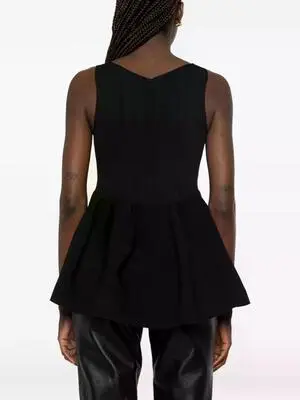 CFCL Ribbed Flared-hem Top